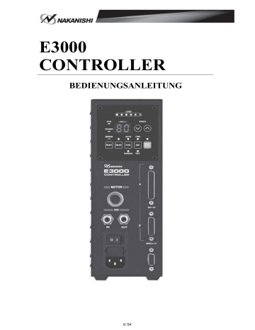 Nakanishi E3000 Controller Bedienungsanleitung | Manualzz
