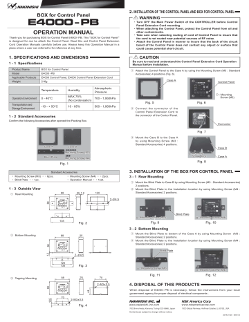 Nakanishi E4000-PB Operation Manual | Manualzz