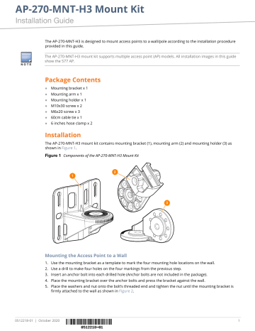 Aruba AP-270-MNT-H3 Mount Kit Installation Guide | Manualzz