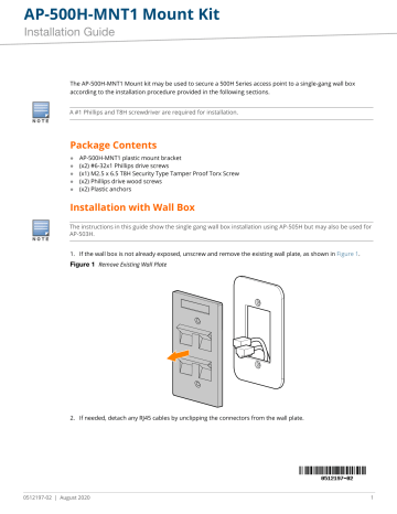 Aruba AP-500H-MNT1 Installation Guide | Manualzz