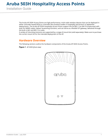 Aruba AP-503H Installation Guide | Manualzz