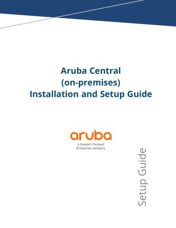 Aruba Central (on-premises) Installation Guide | Manualzz