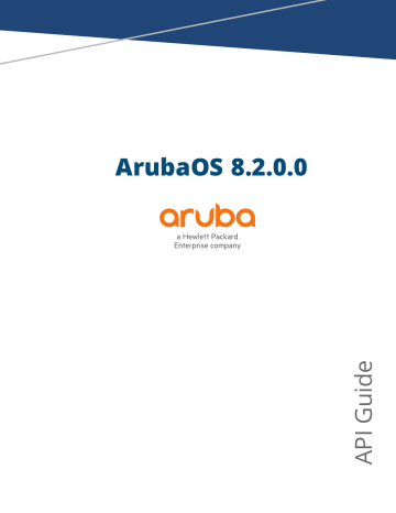 Aruba ArubaOS 8.2.0.0 API Guide | Manualzz