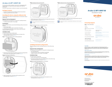 Aruba LS-BT1-MNT-50 Installation Guide | Manualzz