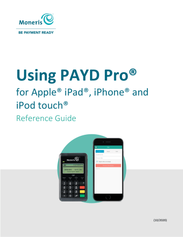 Moneris PAYD Pro User Guide | Manualzz