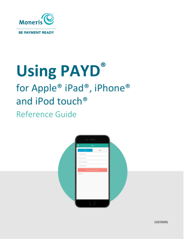 Moneris PAYD Reference guide | Manualzz