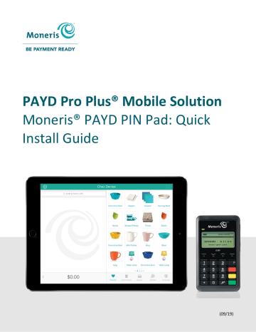 Moneris PAYD Pro Plus Installation Guide | Manualzz