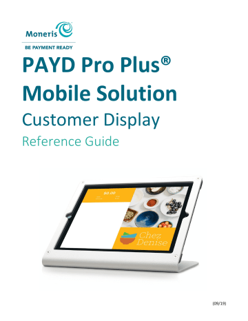 Moneris PAYD Pro Plus Reference guide | Manualzz