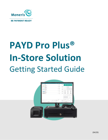 Moneris PAYD Pro Plus Getting Started Guide | Manualzz