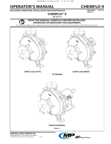 MP Pumps CHEMFLO 9 Operator's Manual | Manualzz
