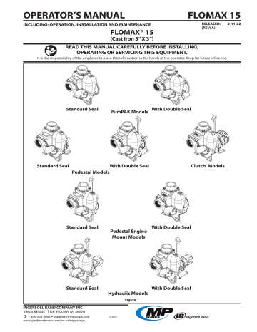MP Pumps FLOMAX 15 Cast Iron Operator's Manual | Manualzz