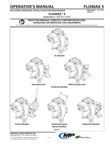 MP Pumps FLOMAX 5 Cast Iron Operator's Manual | Manualzz