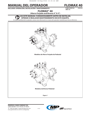 MP Pumps FLOMAX 40 Hierro Forjado y Bronce Manual de usuario | Manualzz