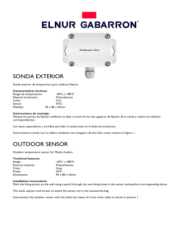 ELNUR GABARRON Outdoor sensor Installation Guide | Manualzz