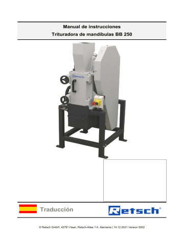 Retsch BB 250 Instrucciones de operación | Manualzz