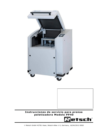 Retsch PP 40 Instrucciones de operación | Manualzz