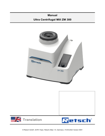 Retsch ZM 300 Operating Manual | Manualzz