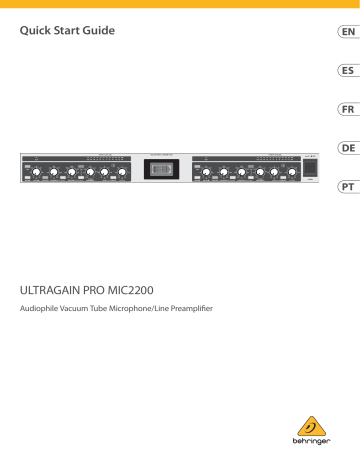 Behringer MIC2200 V2 Microphone Quick Start Guide | Manualzz