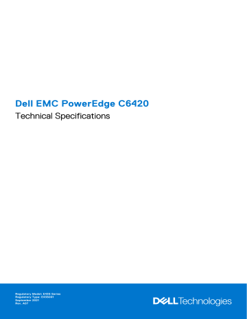 Dell PowerEdge C6420 server Specifications | Manualzz