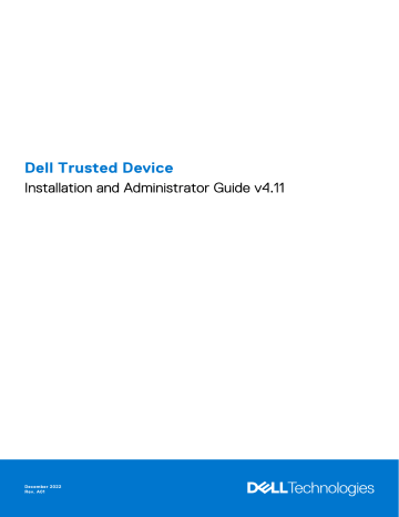 Dell Trusted Device security Administrator Guide | Manualzz