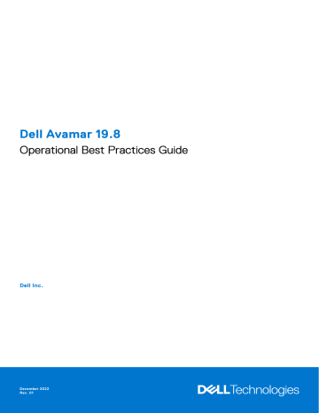 Dell Avamar Server Specifications | Manualzz