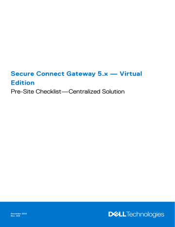 Dell Virtual Edition Secure Connect Gateway Specifications | Manualzz