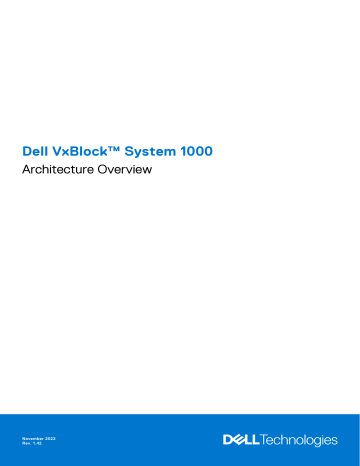 Dell VxBlock System 1000 converged system Specifications | Manualzz