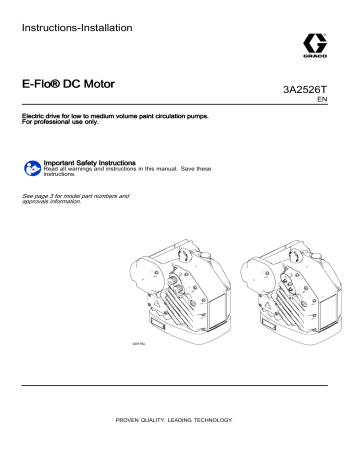 Graco 3A2526T, E-Flo® DC Motor Instructions | Manualzz