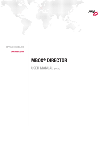 PRG Mbox® Director v4.4.3 User Manual | Manualzz