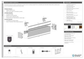 Rollease Acmeda Cassette 80/100/120 Quick Reference Guide | Manualzz