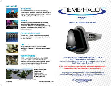 RGF REME HALO Zero Owner's Manual | Manualzz