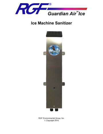 RGF Ice Machine Sanitizer Owner's Manual | Manualzz