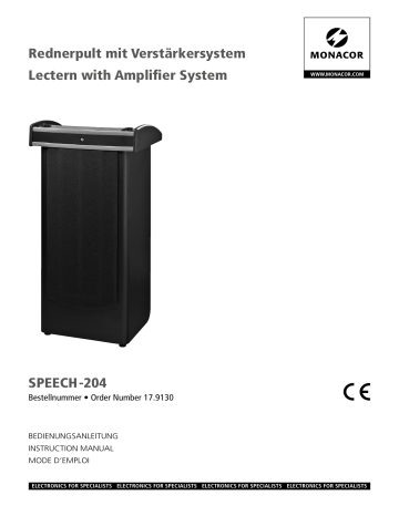 Monacor SPEECH-204 Professional lectern Instruction manual | Manualzz