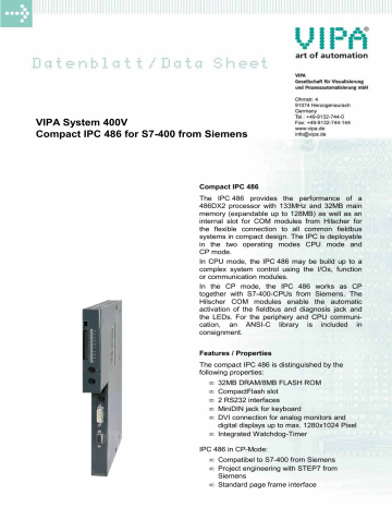 Vipa System 400V Owner's Manual | Manualzz