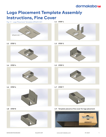 Dormakaba ED50/100/250 Installation Manual | Manualzz