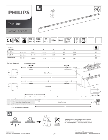Philips TrueLine, surface mounted Une information important | Manualzz