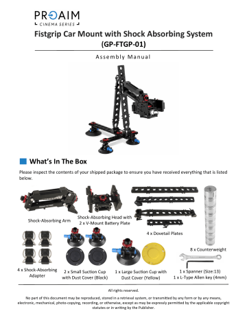 Proaim GP-FTGP-01 Fistgrip Car Mount User Manual | Manualzz