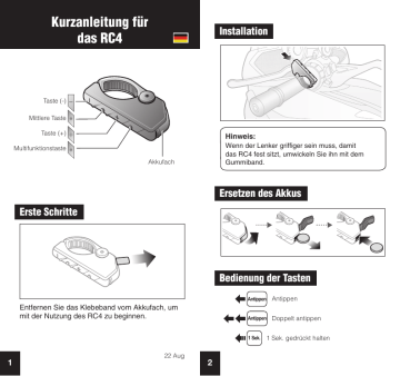 Sena RC4 Schnellstartanleitung | Manualzz