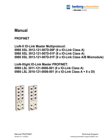 Hirschmann PROFINET IO-Link-Master Manual | Manualzz