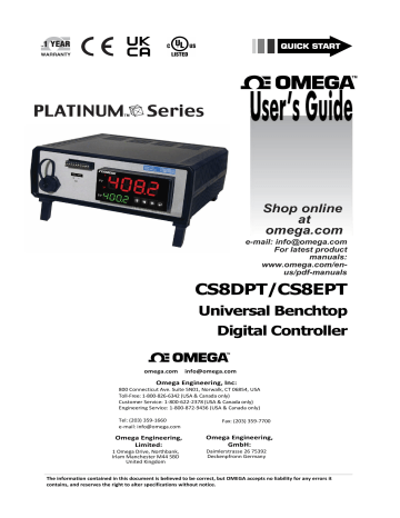 Omega CS8DPT Owner Manual | Manualzz