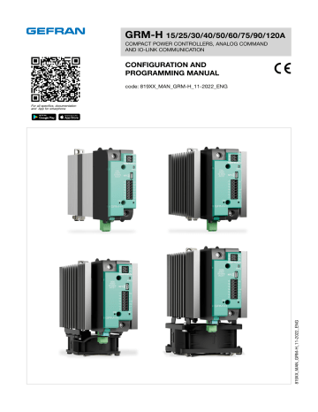 Gefran GRM-H Power controller Installation and Operation Manual | Manualzz