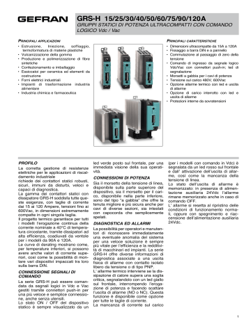 gefran GRS-H Solid state relay Scheda dati | Manualzz