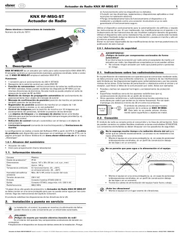 Elsner KNX RF-MSG-ST Manual de usuario | Manualzz