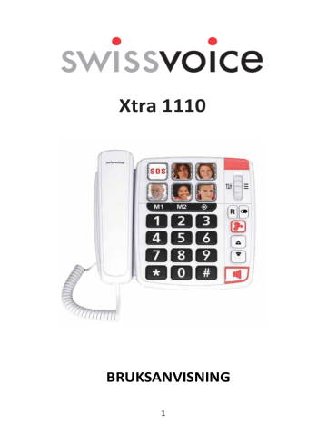SwissVoice Xtra 1110 Användarmanual | Manualzz