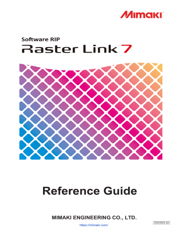 Mimaki RasterLink7 Reference guide | Manualzz