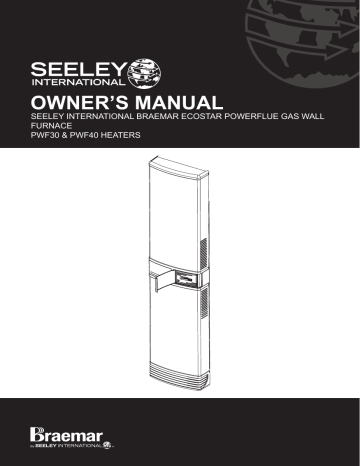 Braemar Space Heater Wall Furnace PWF Owner's Manual | Manualzz