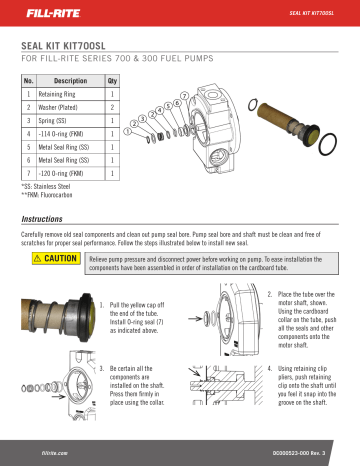 Fill-rite KIT700SL Accessory Mode d'emploi | Manualzz