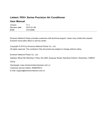 Vertiv Liebert PEX+ R407C User Manual | Manualzz