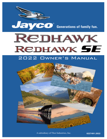 Jayco Redhawk SE/Redhawk 2022 Owner's Manual | Manualzz