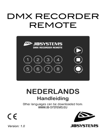 JB systems DMX RECORDER REMOTE Controller de handleiding | Manualzz